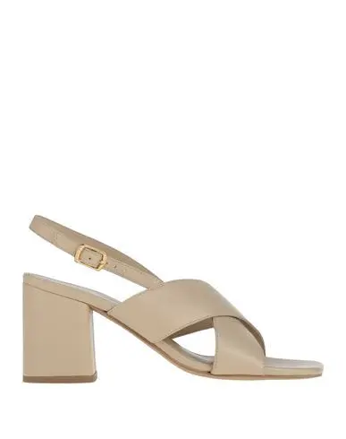 BALDININI Leather Slingback Sandals - Beige