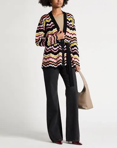 Missoni Intarsia-knit Belted Cardigan - Pink