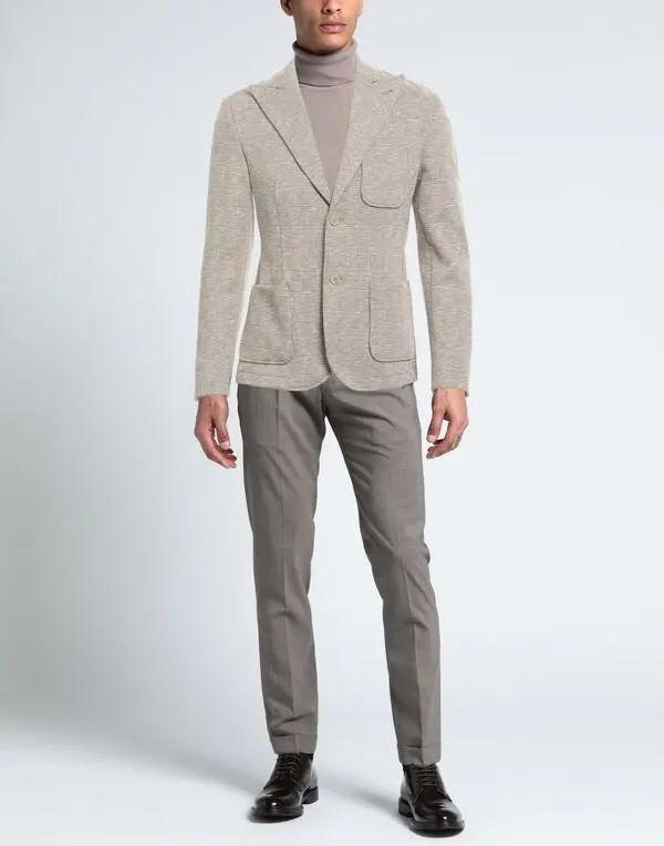DANIELE ALESSANDRINI Blazer Size Polyester, Cotton, Elastane