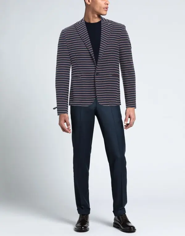 DANIELE ALESSANDRINI Blazer Size Polyester, Cotton