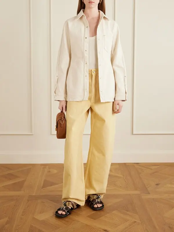 Ossou Cinch Cotton-drill Shirt - Neutrals