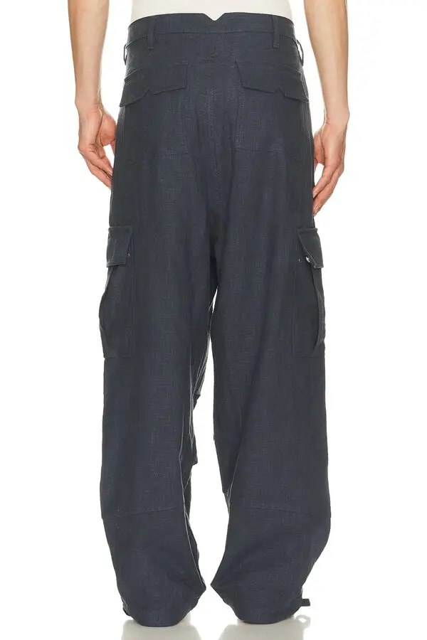Rhude Linen Parachute Pant - Navy