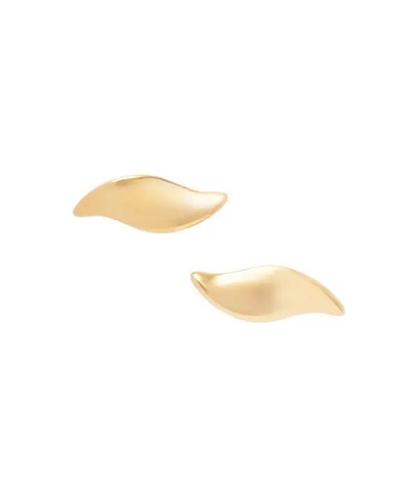 Khaite Leaf-plated Clip-on Earrings - Gold