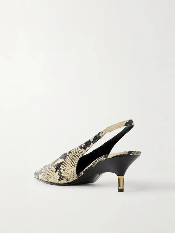 Khaite Bella Snake-effect Slingback Pumps - Snake Print