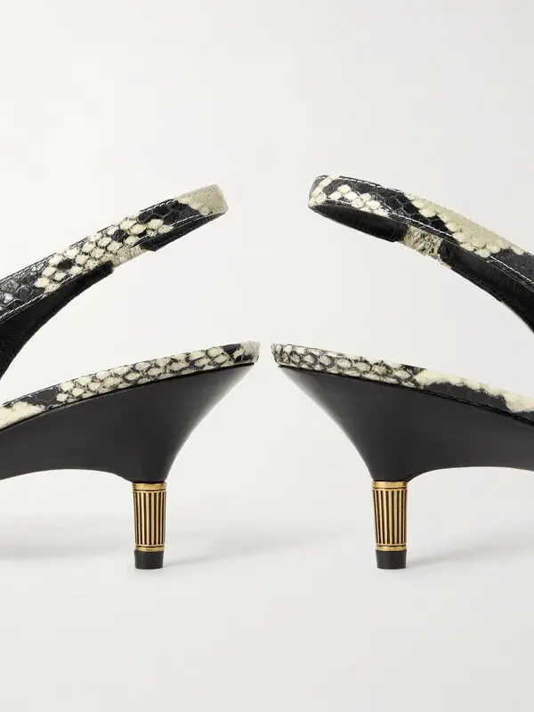 Khaite Bella Snake-effect Slingback Pumps - Snake Print