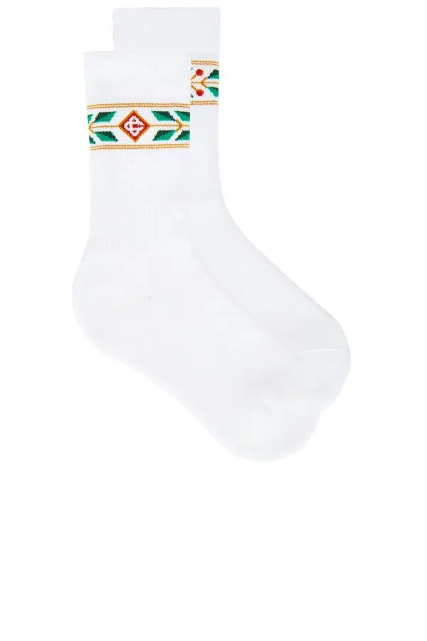 Casablanca Ribbed Sport Sock - Laurel