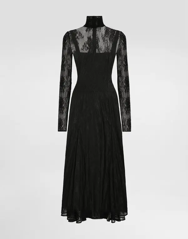 Dolce & Gabbana Chantilly Lace Dress - Black