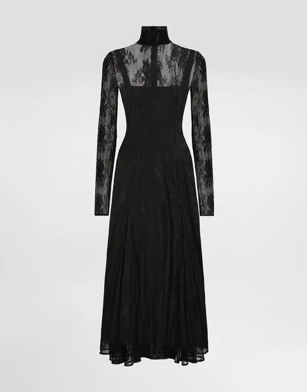 Dolce & Gabbana Chantilly Lace Dress - Black