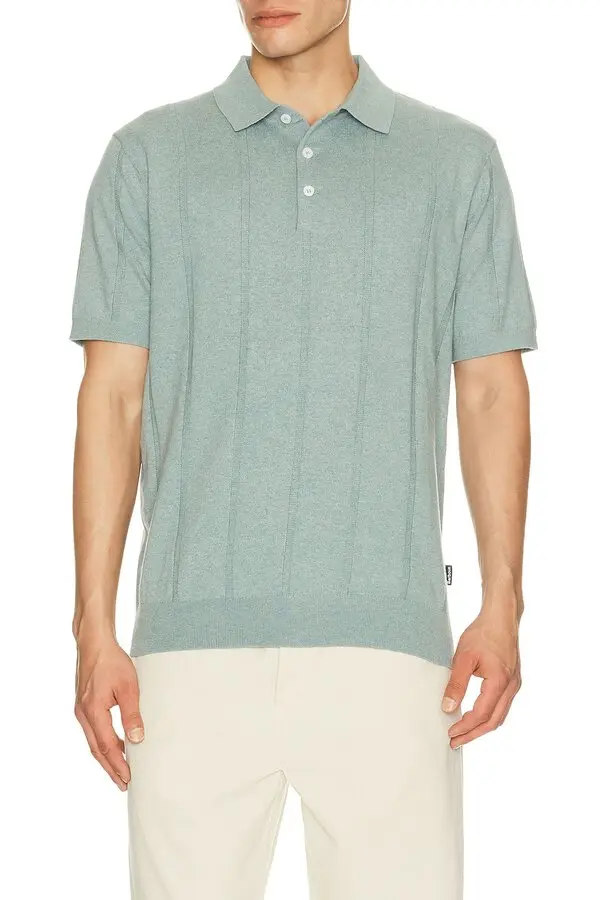 Barbour Wellburn Knitted Polo In Blue - Slate