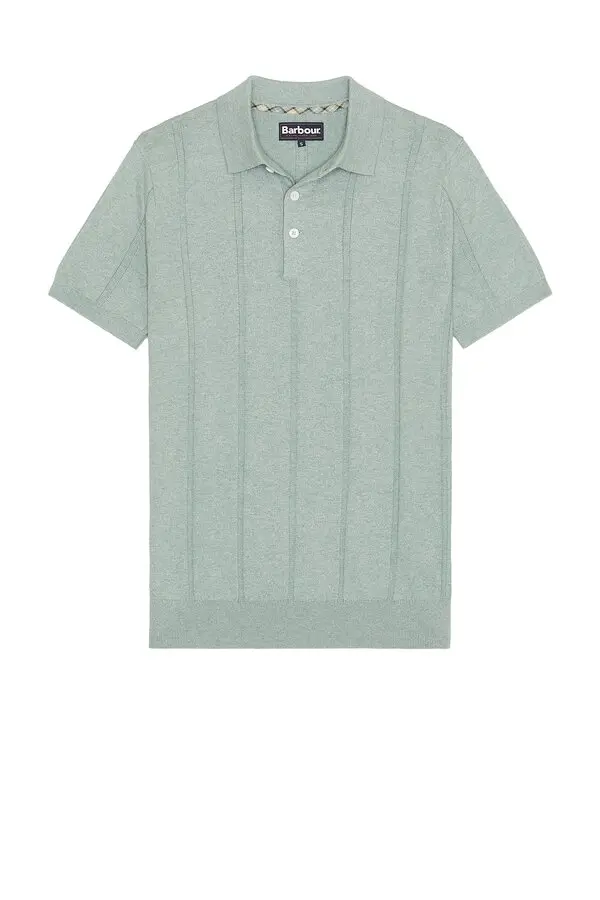 Barbour Wellburn Knitted Polo In Blue - Slate