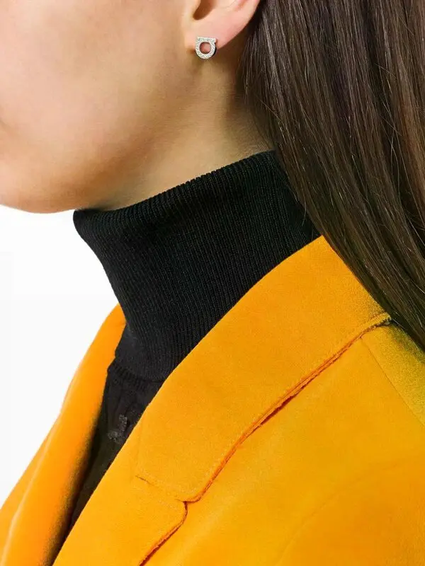 FERRAGAMO Gancini Crystal-embellished Stud Earrings