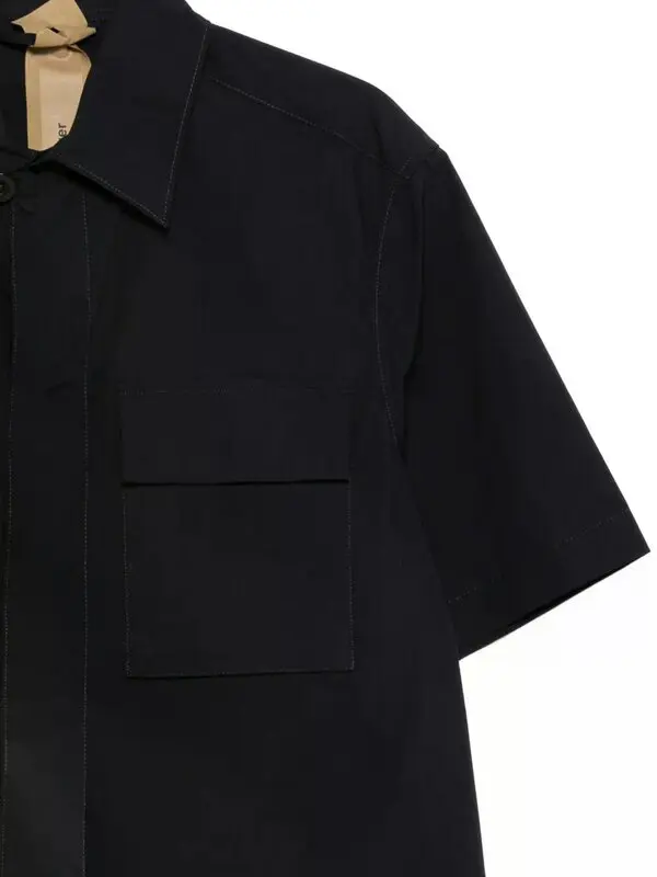 TEN C Button-up Chest-pocket Shirt
