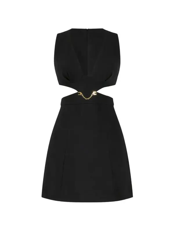 Elisabetta Franchi Cutout Chain Dress - Black