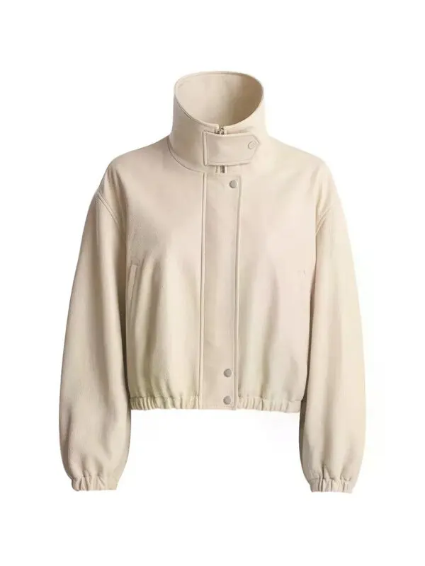 Nour Hammour Pia Leather Bomber Jacket