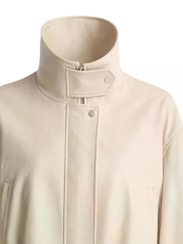 Nour Hammour Pia Leather Bomber Jacket