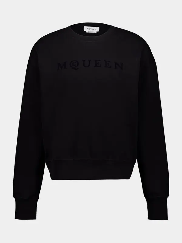 Alexander McQueen Logo Cotton Sweatshirt - Black