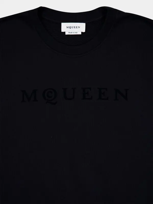 Alexander McQueen Logo Cotton Sweatshirt - Black
