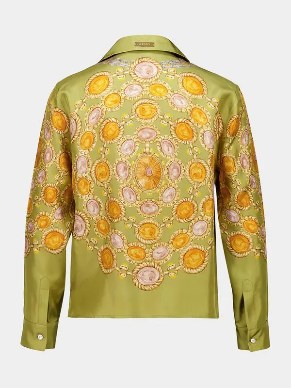 Versace Printed Silk Twill Shirt