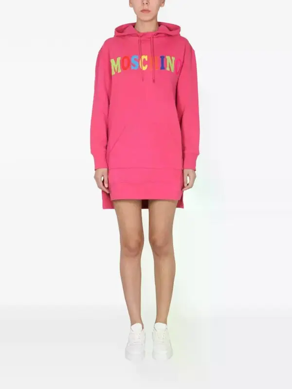 Moschino Hooded Logo Dress