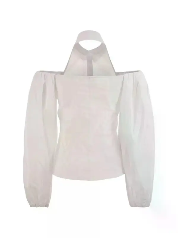 MVP WARDROBE Balloon-sleeve Off-shoulder Shirt