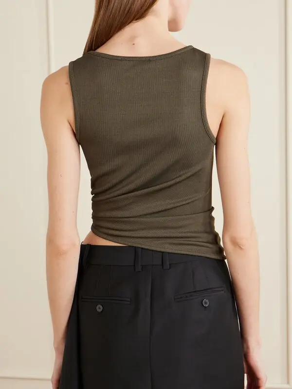 Christopher Esber Droplet Embellished Ribbed-jersey Tank