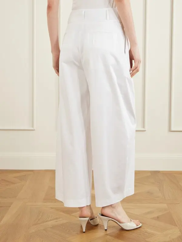 Altuzarra Wilson Pleated Wide-leg Pants - White