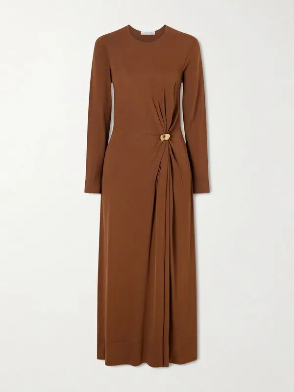 Altuzarra Tingley Embellished Knitted Maxi Dress - Brown