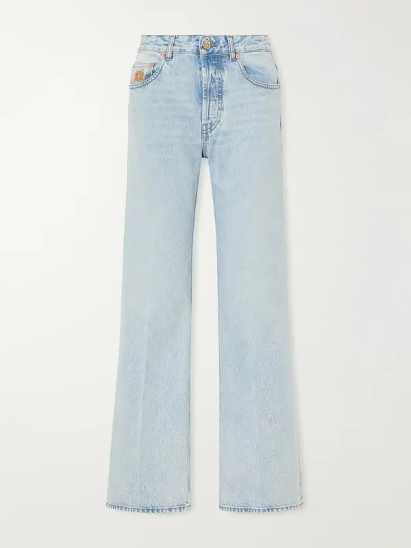 BLAZÉ MILANO Nariida Maline Mid-rise Wide-leg Jeans - Blue