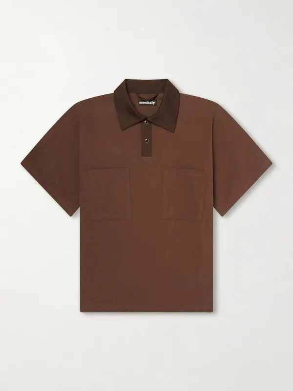 MONITALY Poloponcho Cotton Polo Shirt - Brown