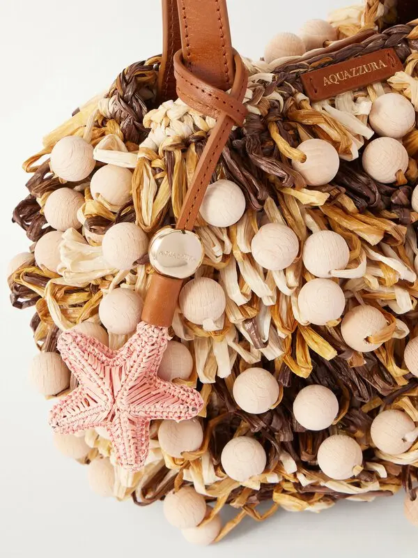 AQUAZZURA Pom Pom Mini Bag - Neutrals