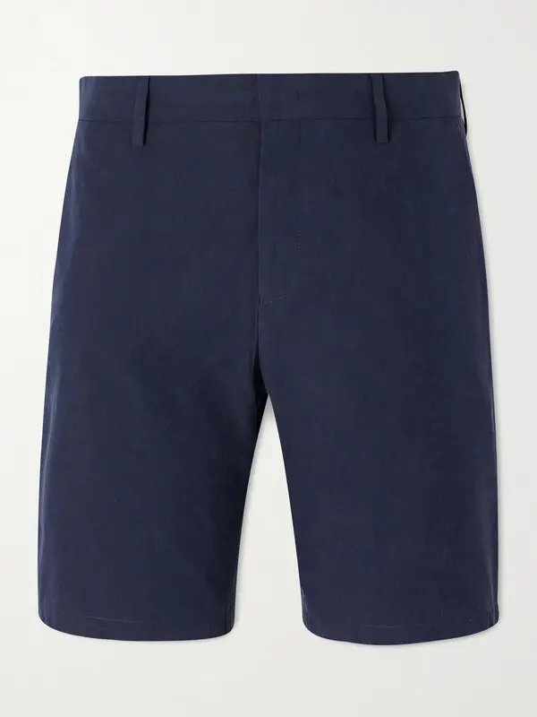 Paul Smith Straight-leg Cotton And Lyocell-blend Shorts - Blue