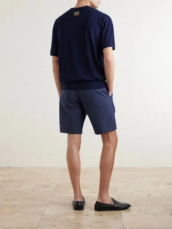 Paul Smith Straight-leg Cotton And Lyocell-blend Shorts - Blue
