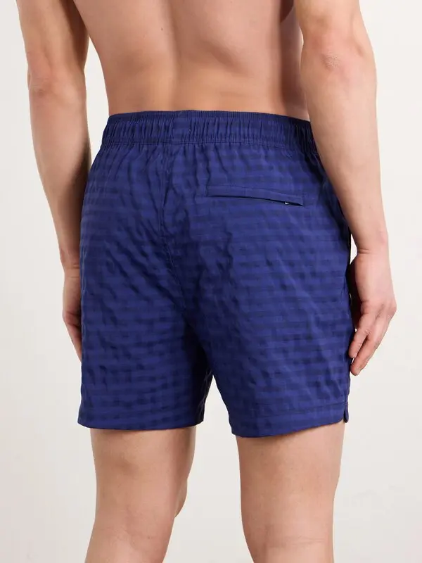 Onia Straight-leg Checked Swim Shorts