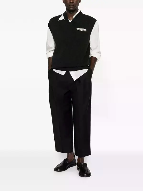 JIL SANDER Pleated Cropped Trousers
