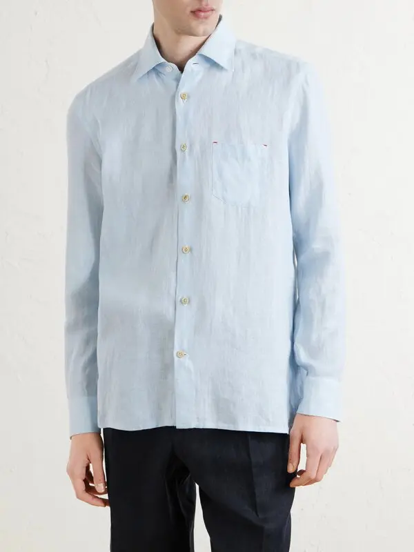 Kiton Linen Shirt - Blue