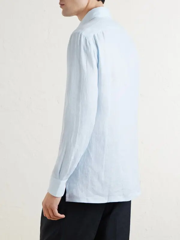 Kiton Linen Shirt - Blue