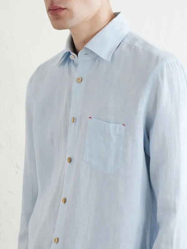Kiton Linen Shirt - Blue