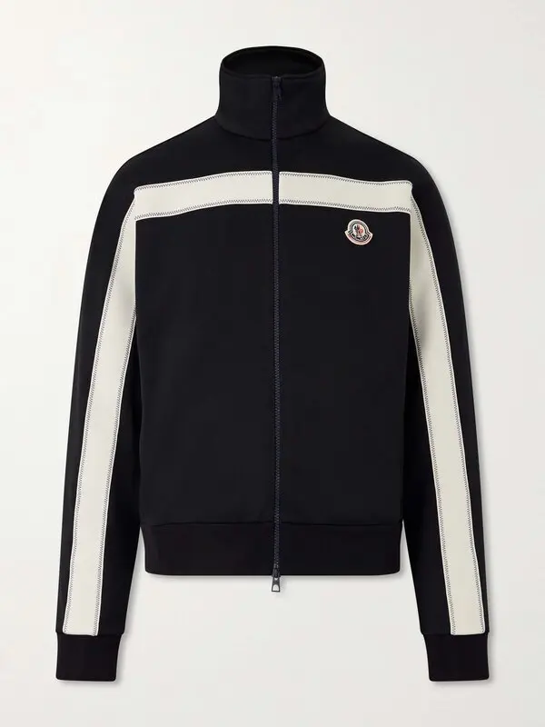 Moncler Logo-appliquéd Zip-up Jersey Cardigan
