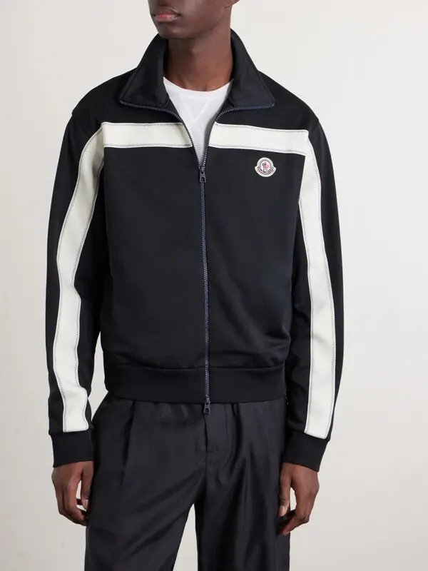 Moncler Logo-appliquéd Zip-up Jersey Cardigan