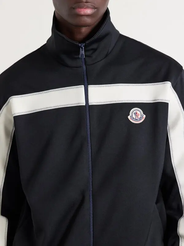Moncler Logo-appliquéd Zip-up Jersey Cardigan