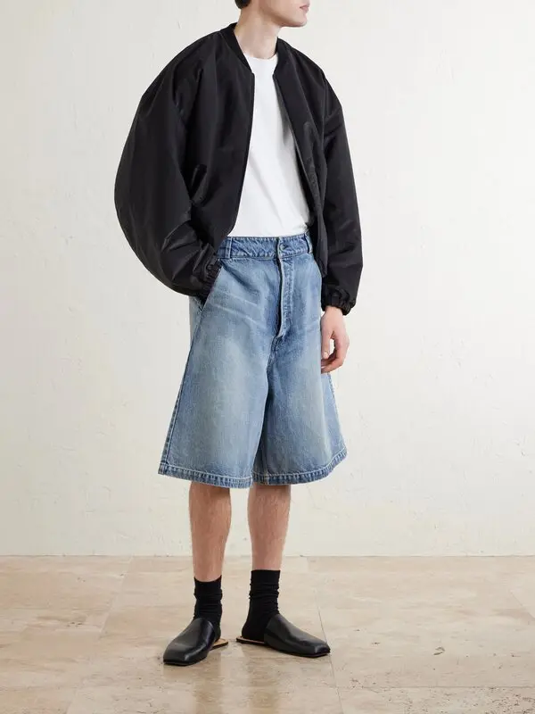 Fear Of God Utility Straight-leg Denim Shorts - Blue