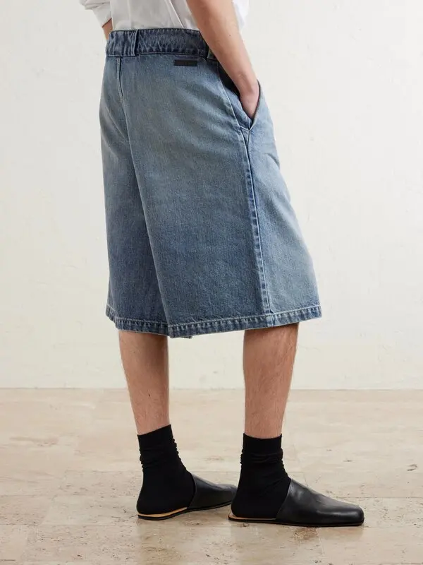 Fear Of God Utility Straight-leg Denim Shorts - Blue
