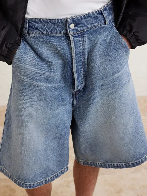 Fear Of God Utility Straight-leg Denim Shorts - Blue