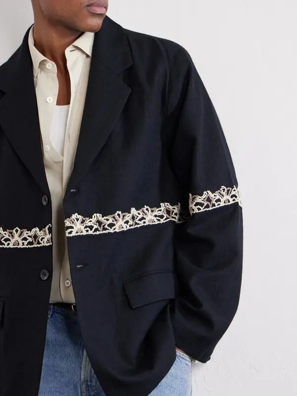 KARTIK RESEARCH Embroidered Wool Blazer