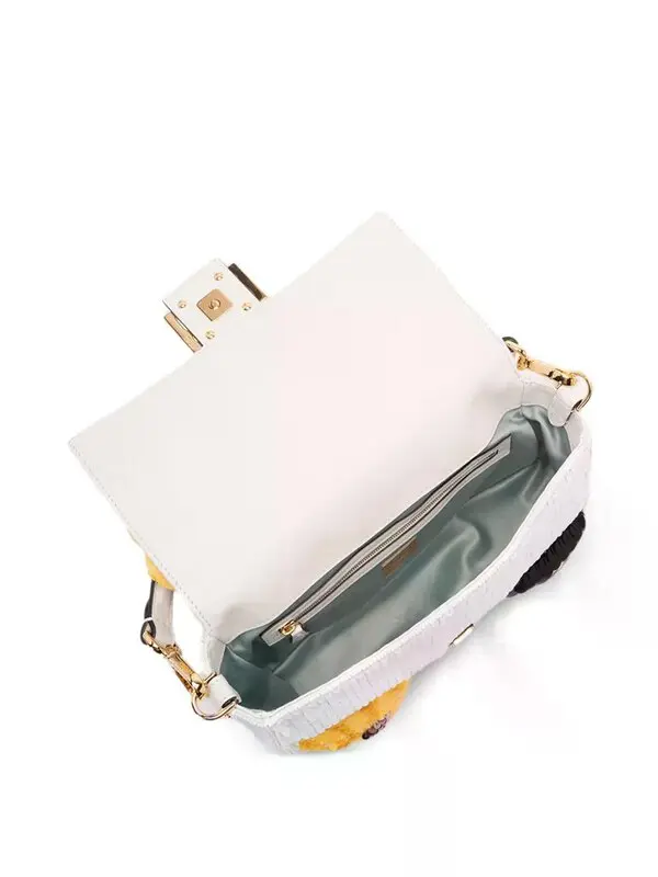 Fendi Baguette Sunny Side Flowers Sequin-embellished Shoulder Bag