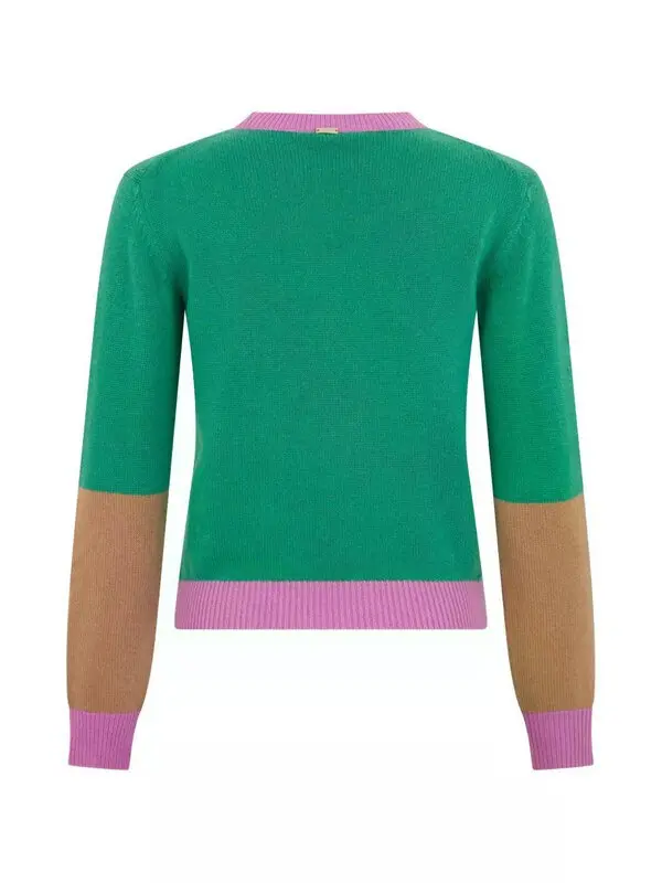 Herno Color-block Long-sleeve Sweater - Green