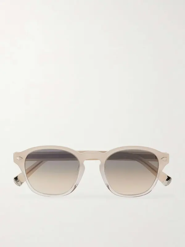 Brunello Cucinelli Round-frame Acetate Sunglasses - Beige