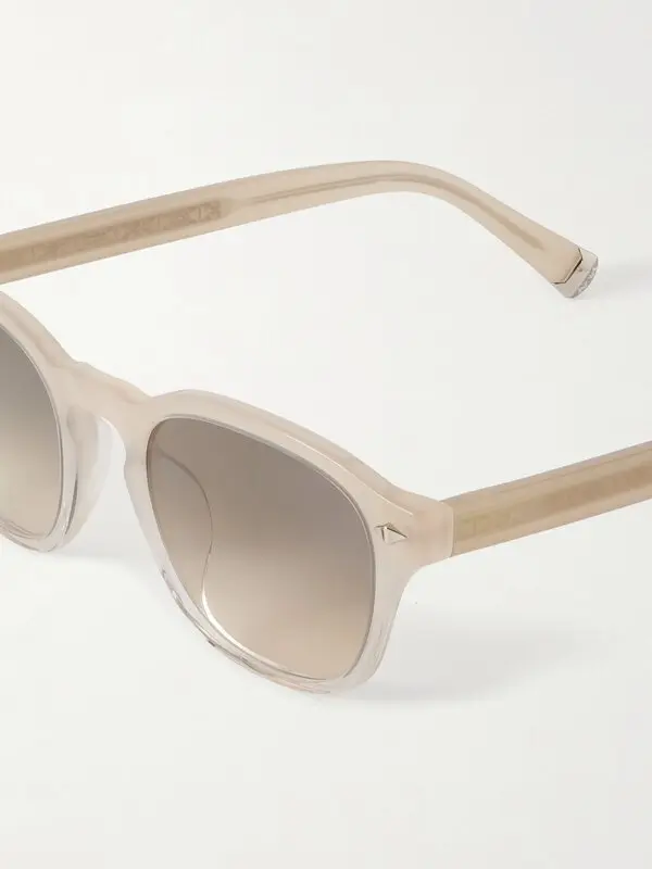 Brunello Cucinelli Round-frame Acetate Sunglasses - Neutrals