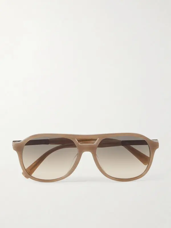 Brunello Cucinelli Aviator-style Sunglasses - Brown