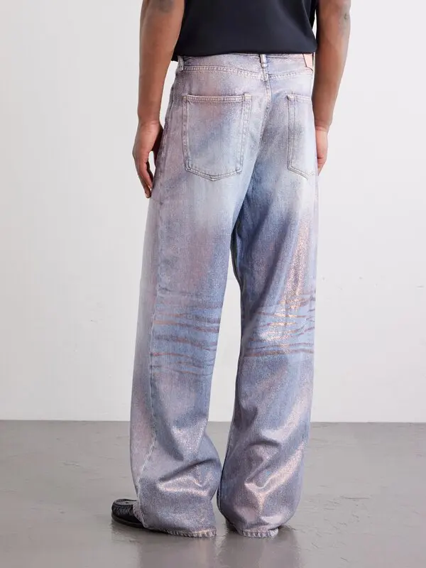 Acne Studios Wide-leg Glittered Jeans